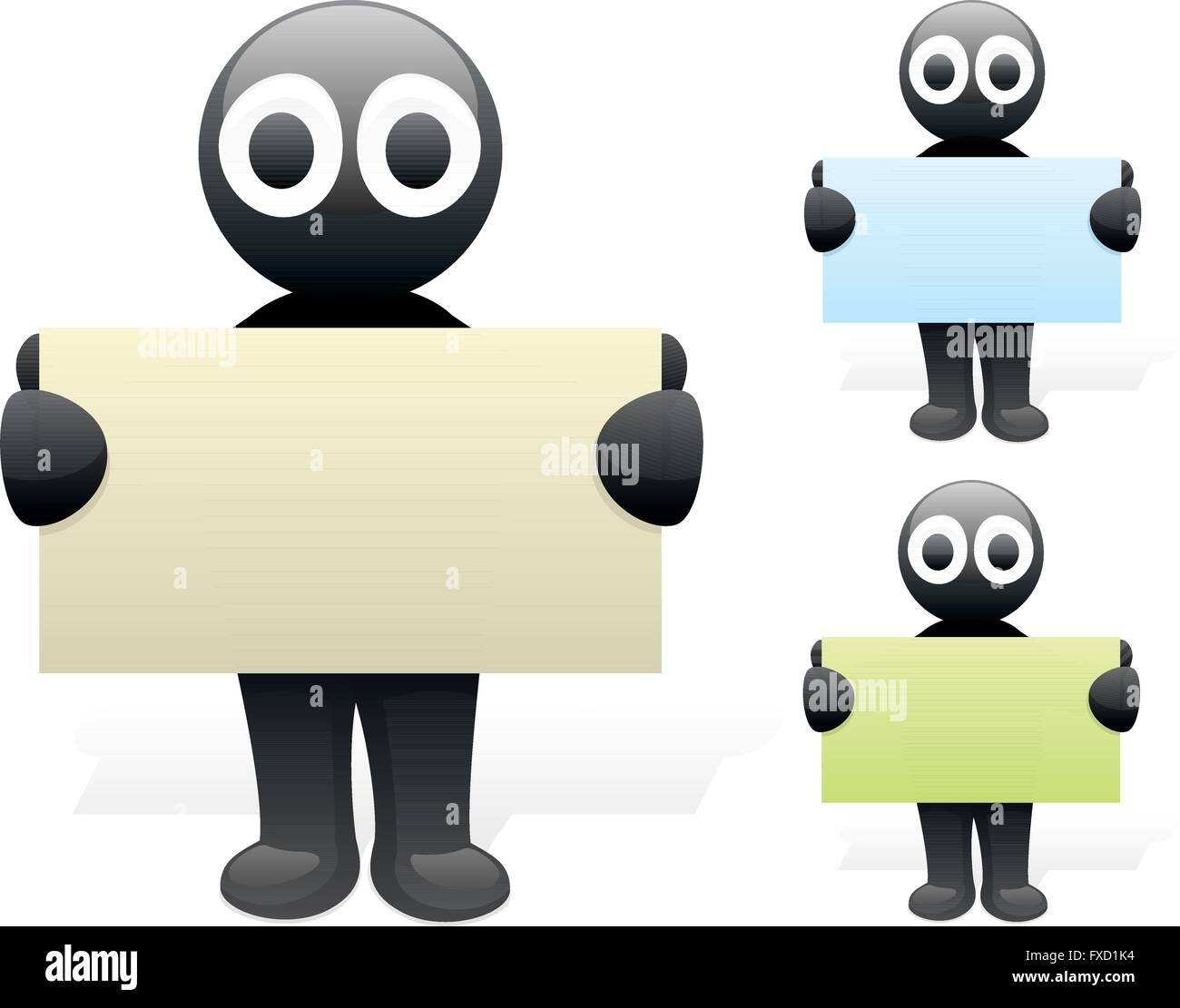 3d blue character showing Stock Vector Images - Alamy