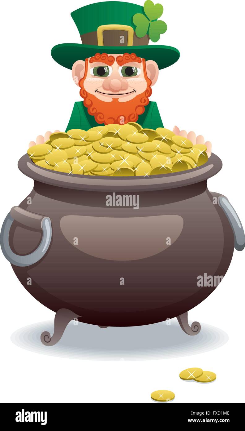 Pot of gold Stock Vector Images - Alamy