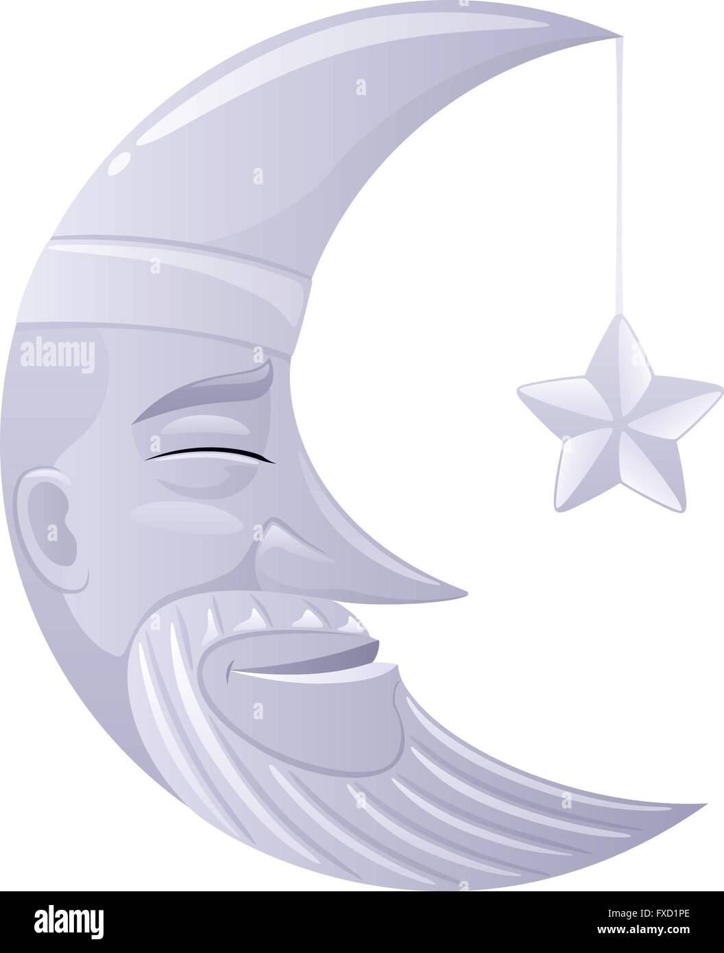 Magic crescent moon symbol Stock Vector Images - Alamy