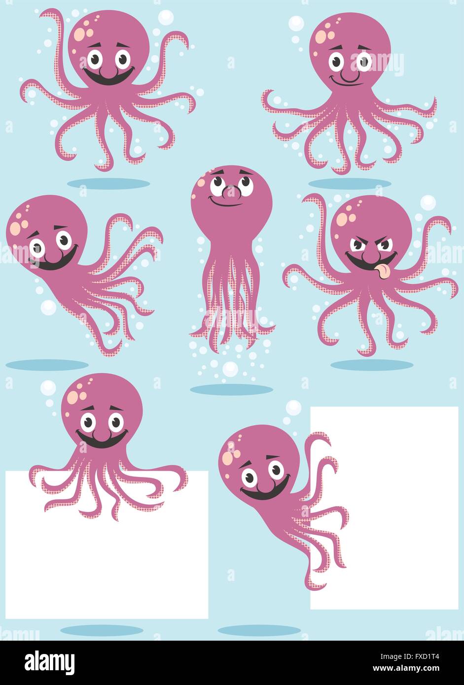 Octopus in sea isolated Stock Vector Images - Alamy