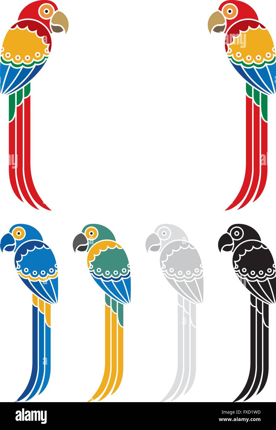 Parrots Stock Vector Images - Alamy