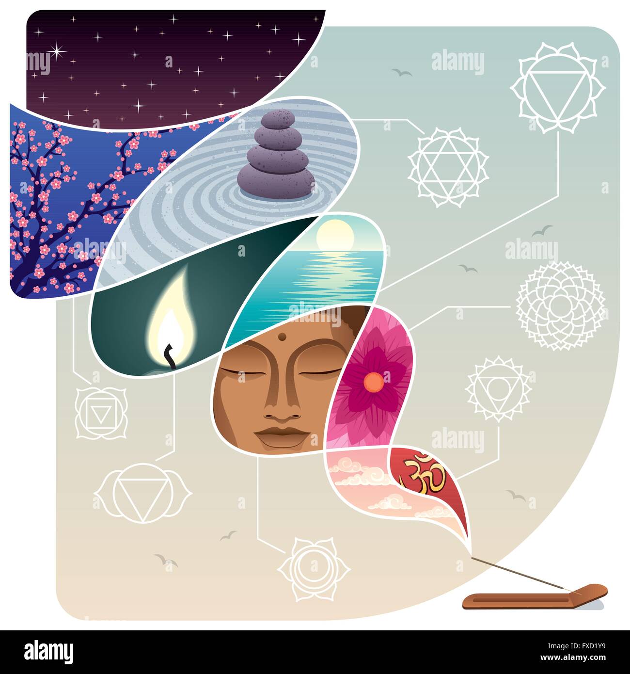 Peace calmness Stock Vector Images - Alamy