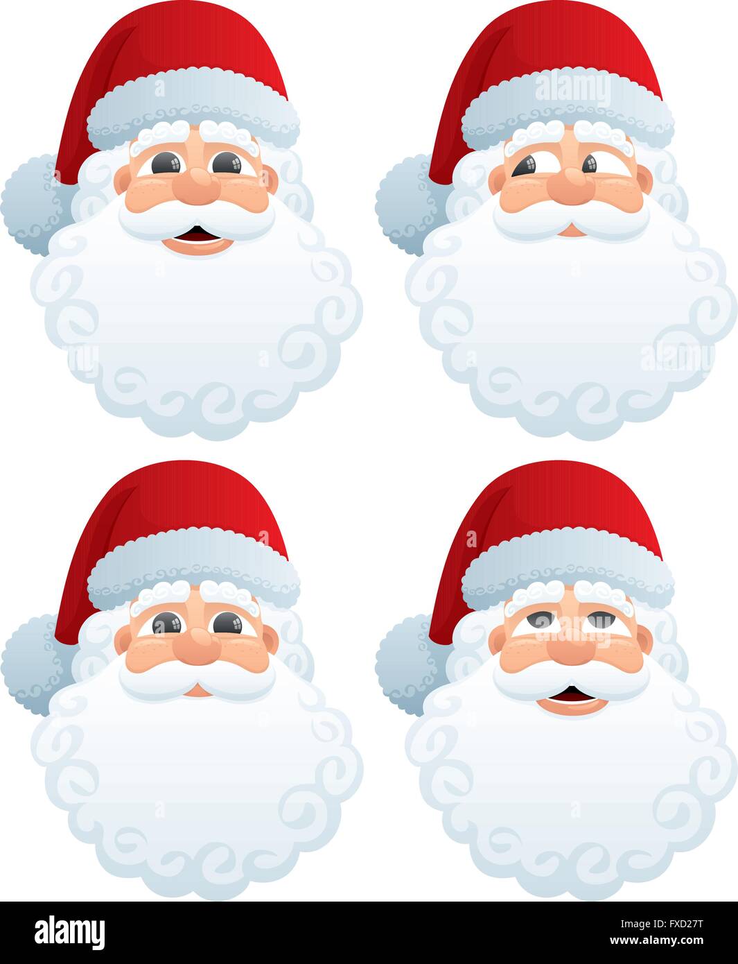 Santa Claus Clipart Face Expressions