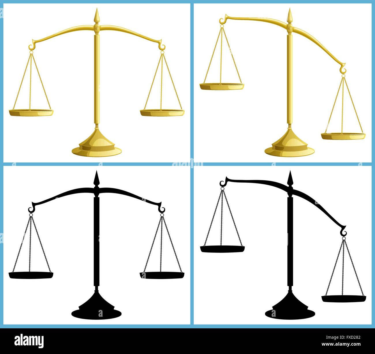 Weight scale in 4 versions including silhouettes Stock Vector Image ...