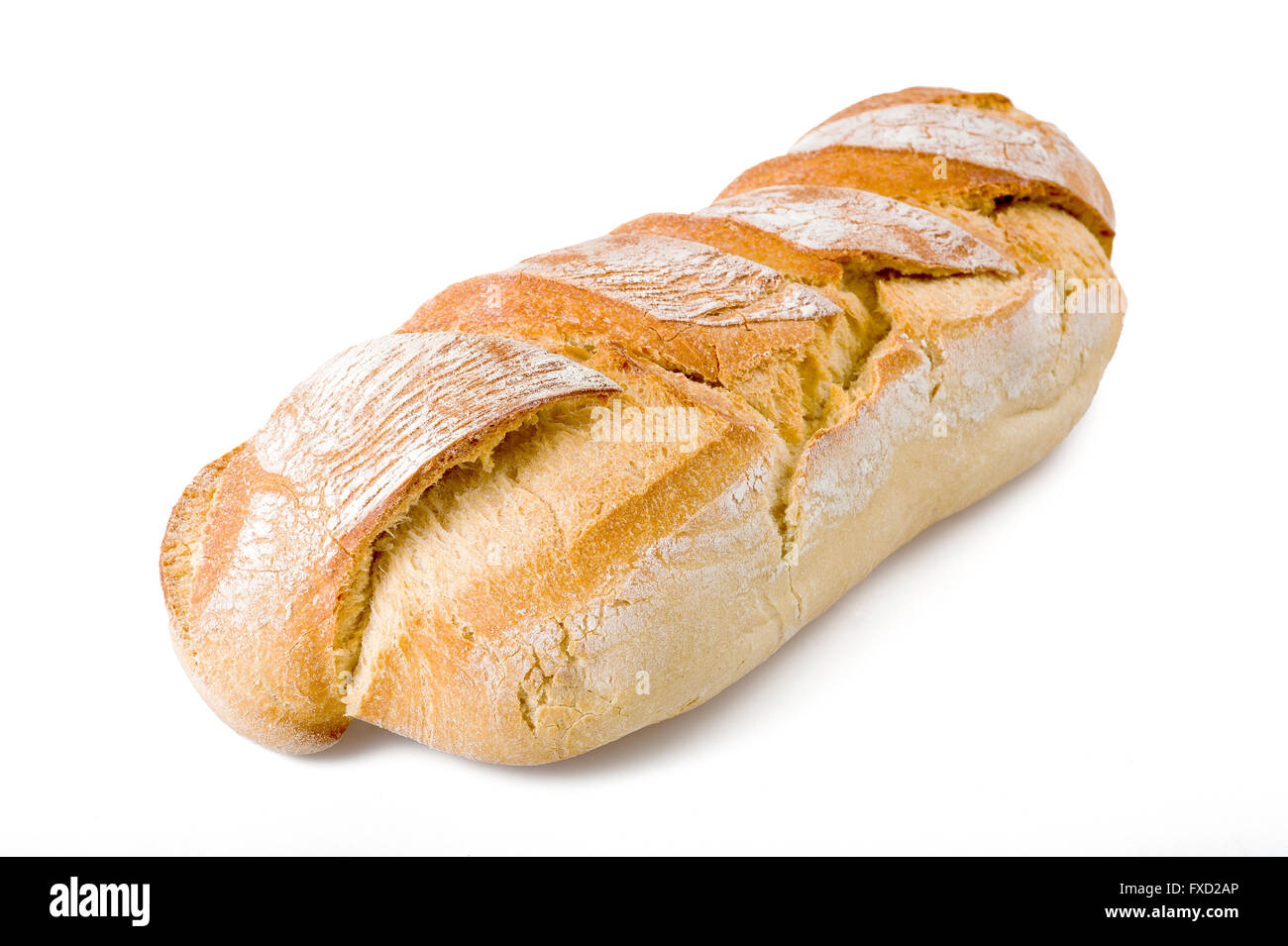Loaf of bread isolated on white Stock Photo - Alamy