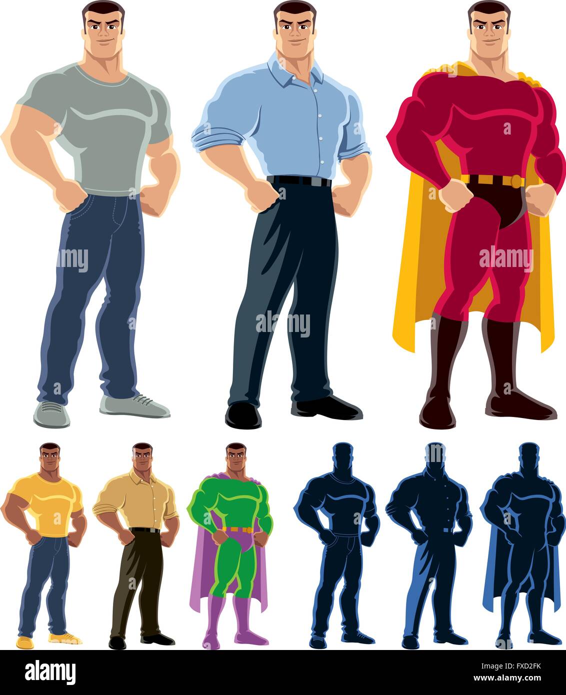 Superhero man shirt Stock Vector Images - Alamy