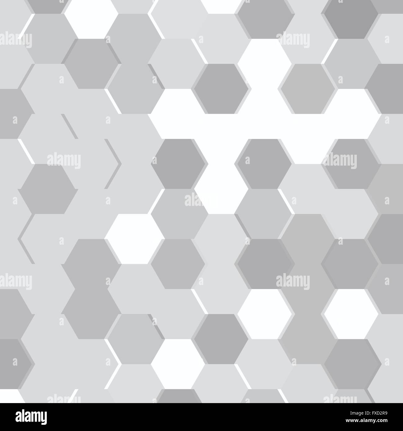 Gray and white geometric pattern, simple hexagonal texture Stock Vector ...