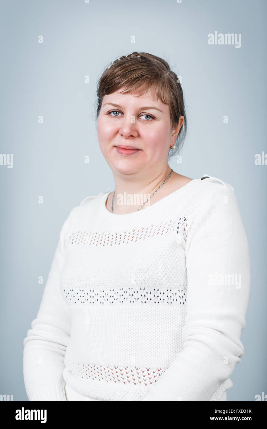 Content adult overweight female hi-res stock photography and images - Alamy