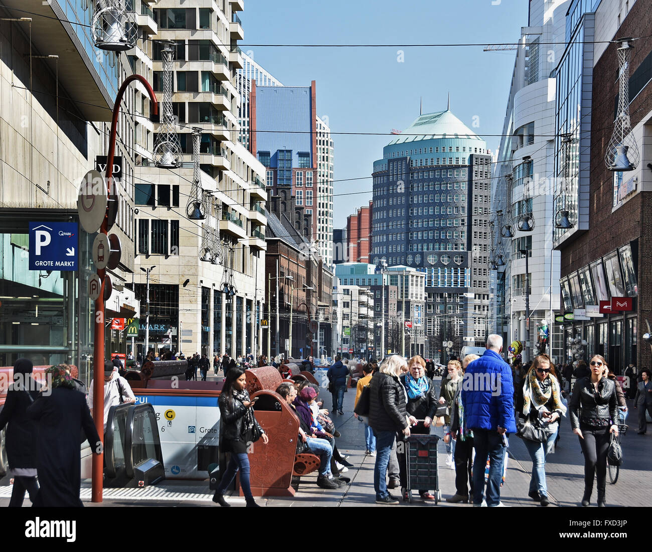 Spui - Spuimarkt Modern Shopping Center The Hague Dutch Netherlands ...
