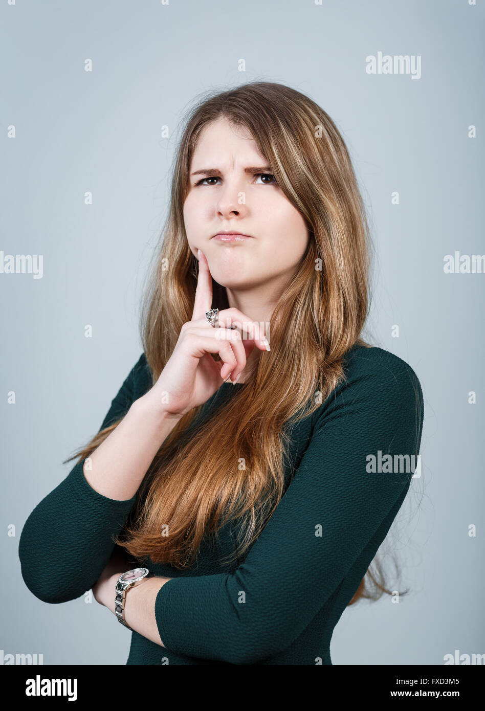 Beautiful thoughtful woman Stock Photo - Alamy Beautiful thoughtful woman Stock Photo - Alamy