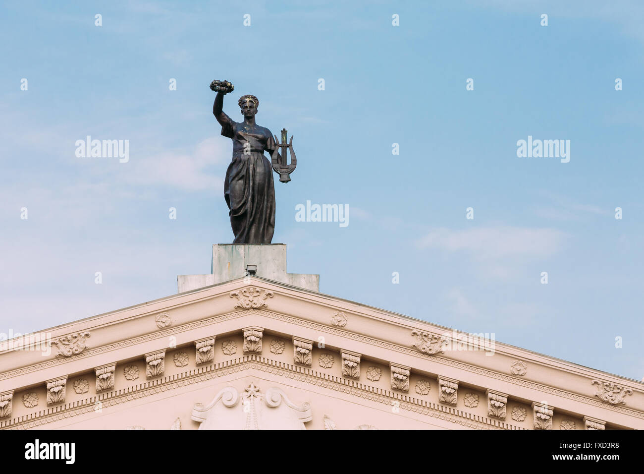Architectural Elements on Roof Of Building Gomel Regional Drama Theatre ...