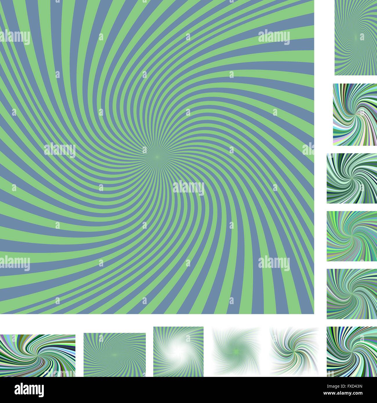 Green spiral background set Stock Vector Image & Art - Alamy