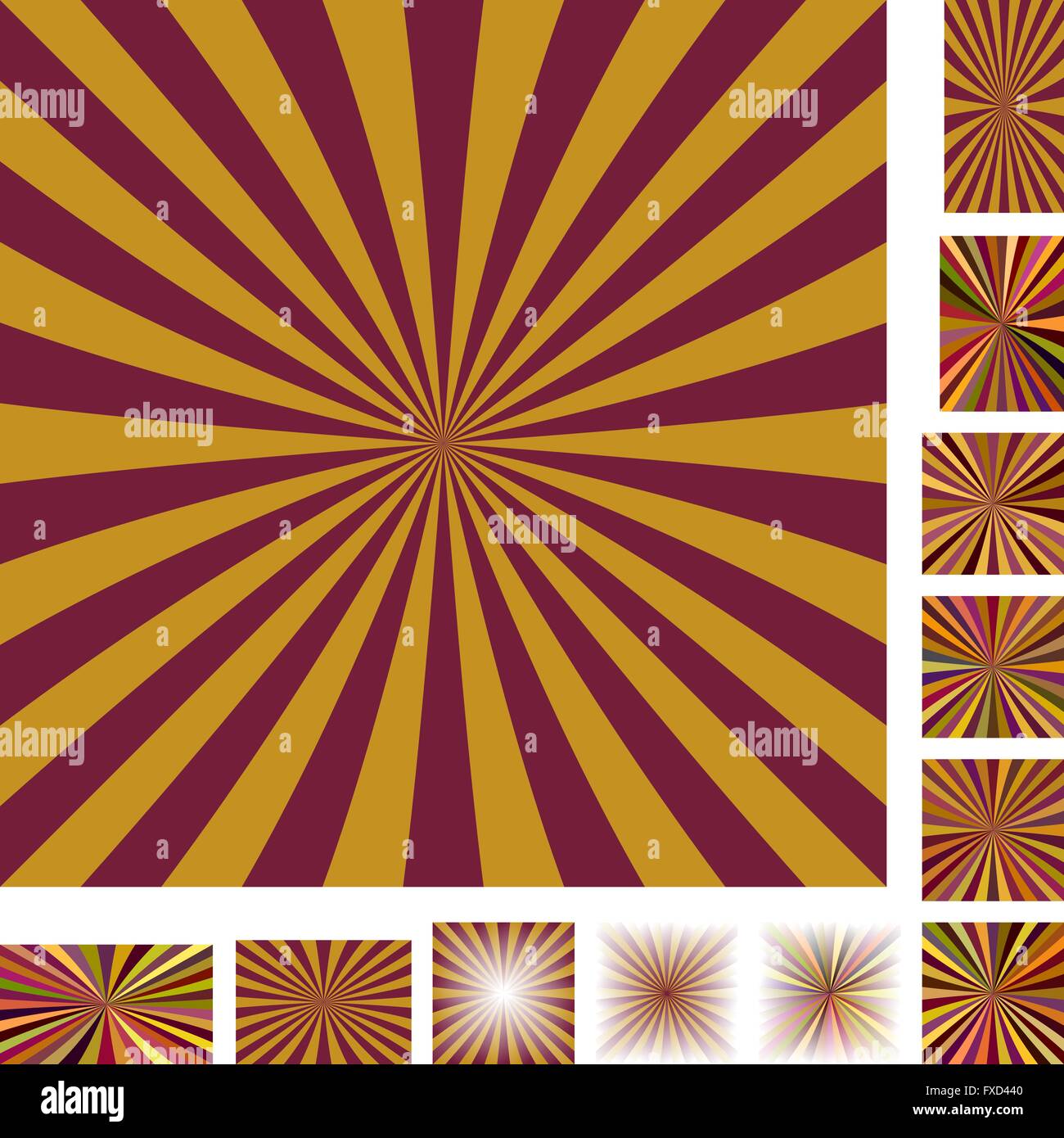 Brown ray burst background set Stock Vector Image & Art - Alamy