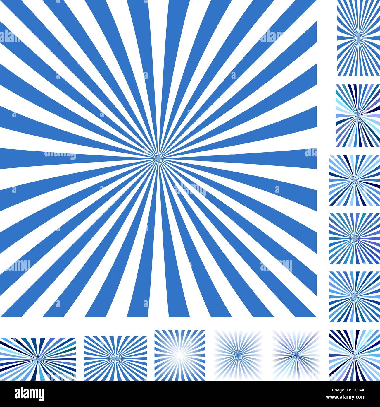 Blue white ray burst background set Stock Vector Image & Art - Alamy