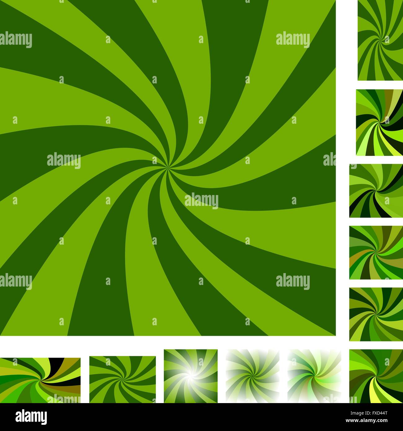 Green spiral background set Stock Vector Image & Art - Alamy
