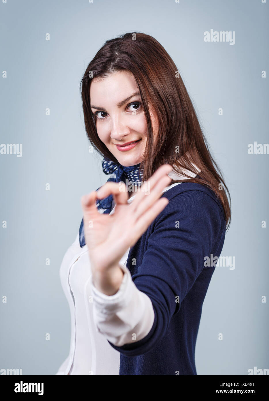 Woman ok sign hi-res stock photography and images - Alamy