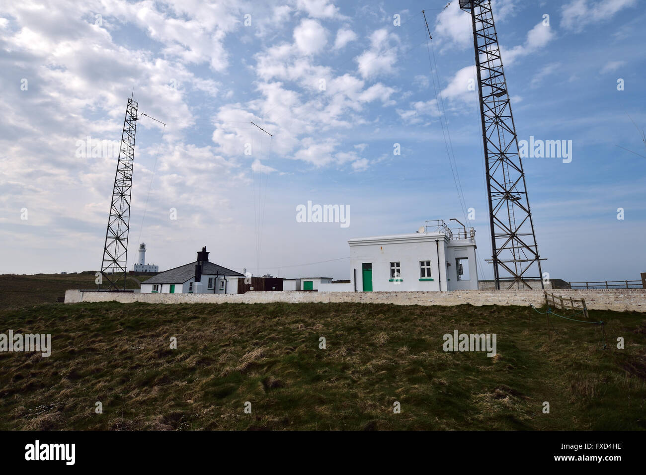 Flamborough Head Lighthouse and Foghorn Building Stock Photo - Alamy