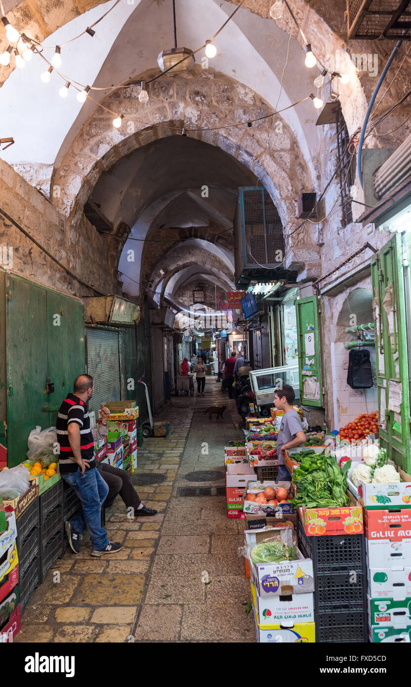 greengrocery at Arab market that sprawls across Christian and Moslem ...