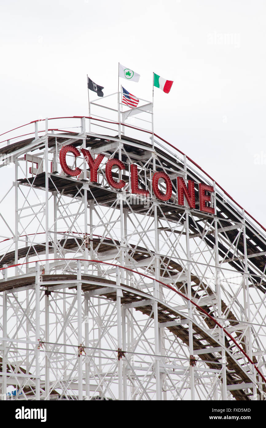Cyclone roller coaster, Coney Island, Brooklyn, New York City, United ...