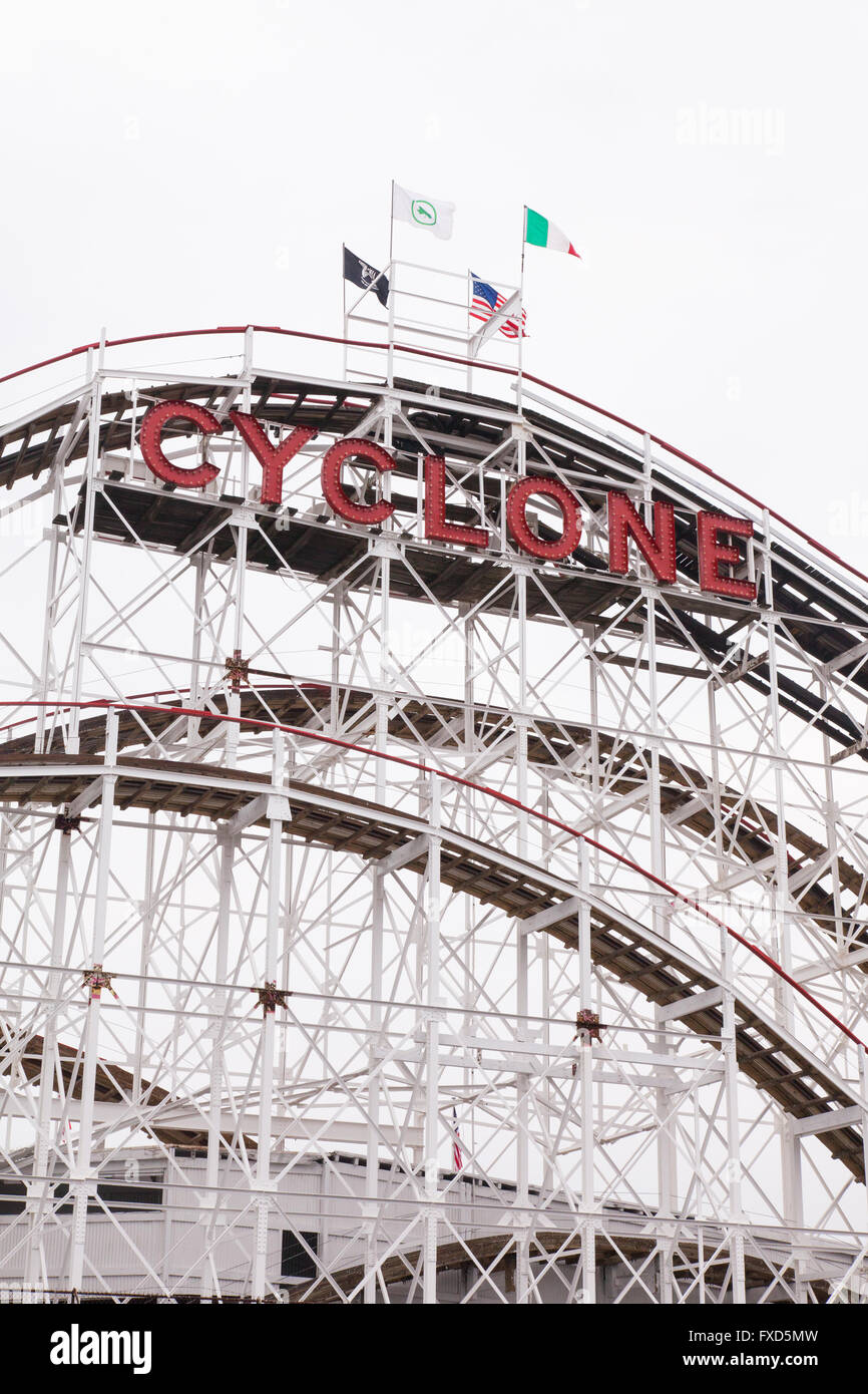 Cyclone roller coaster, Coney Island, Brooklyn, New York City, United ...