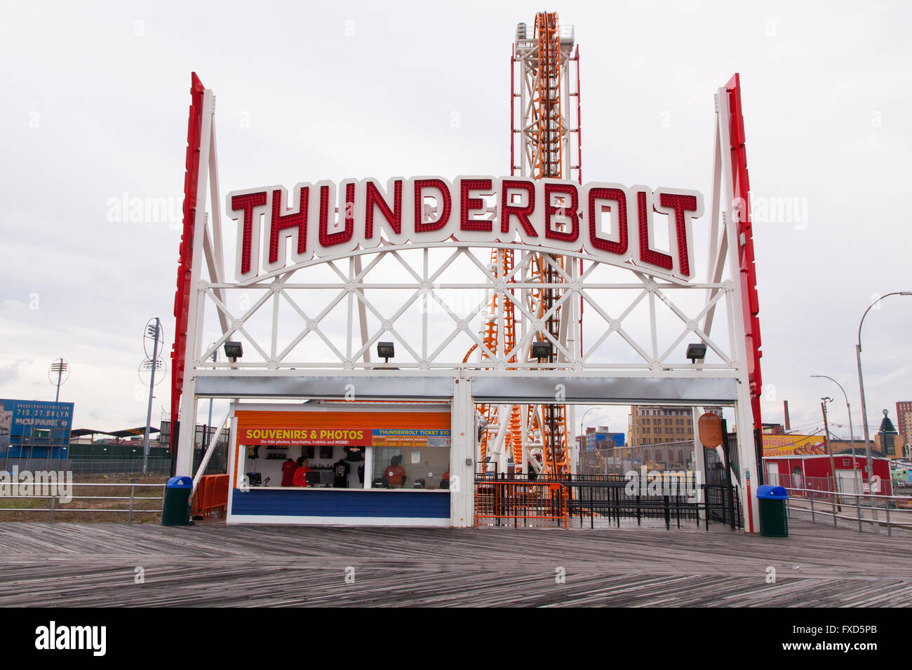 Thunderbolt rollercoaster, Coney Island, Brooklyn, New York City ...