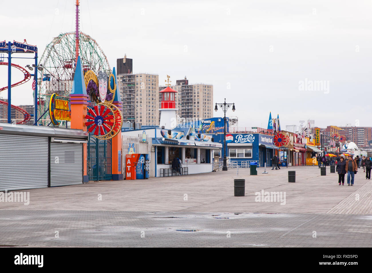 Coney Island boardwalk, Brooklyn, New York, United States of America ...