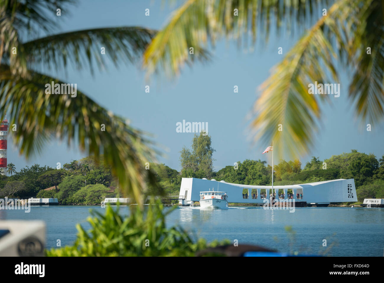 USA, Hawaii, Oahu, Honolulu, Pearl Harbor, USS Arizona Memorial Stock ...