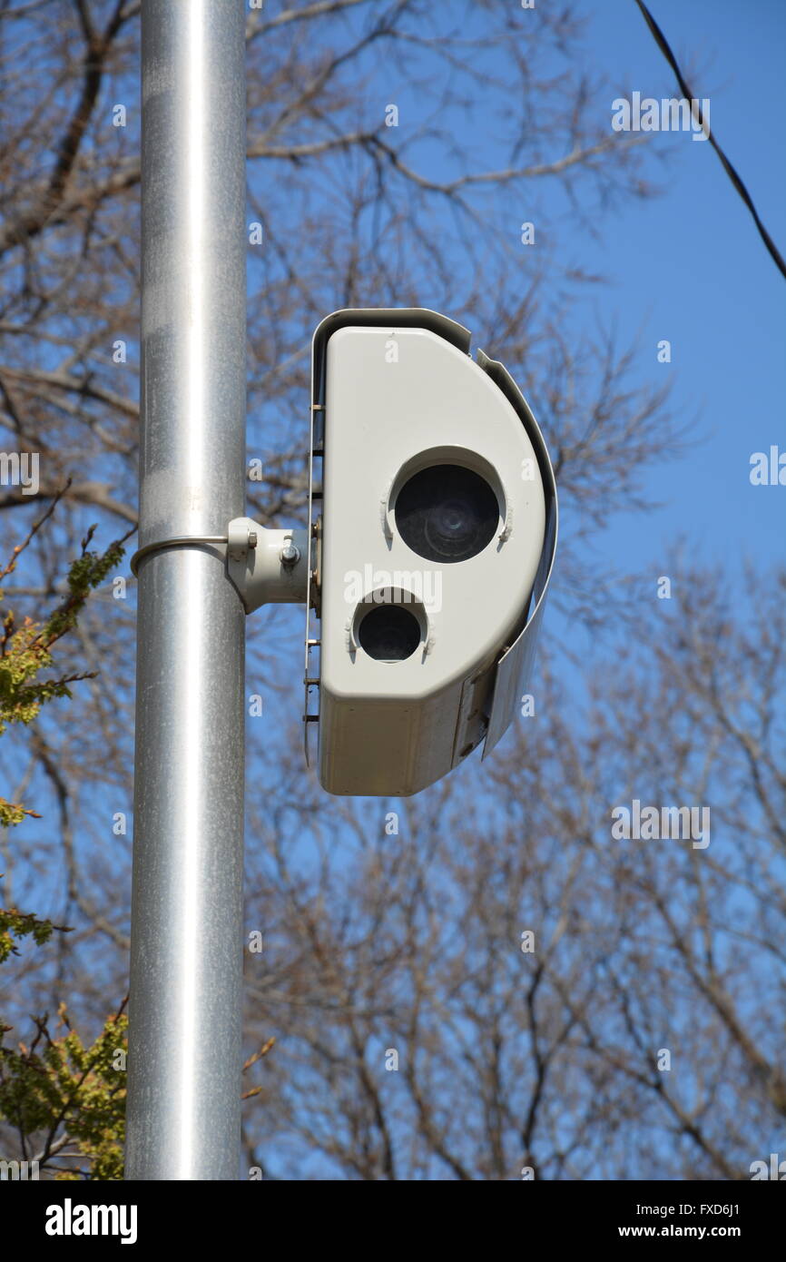 A hated speed camera on Irving Park Road in the Chicago Lake View ...