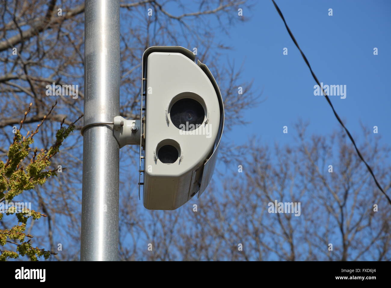 A hated speed camera on Irving Park Road in the Chicago Lake View ...