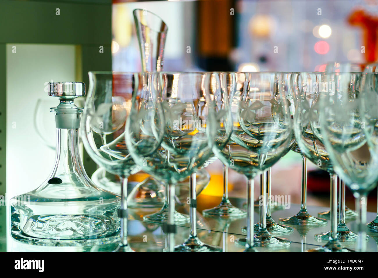 Beautiful home decorative elements produced from crystal glass Stock ...