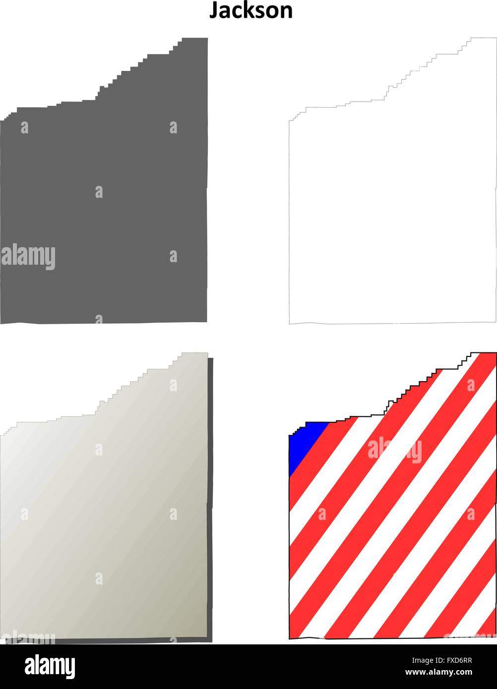 Jackson county map hi-res stock photography and images - Alamy