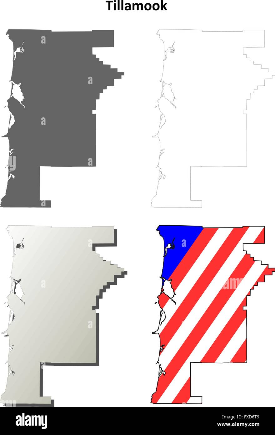 Map of tillamook Stock Vector Images - Alamy