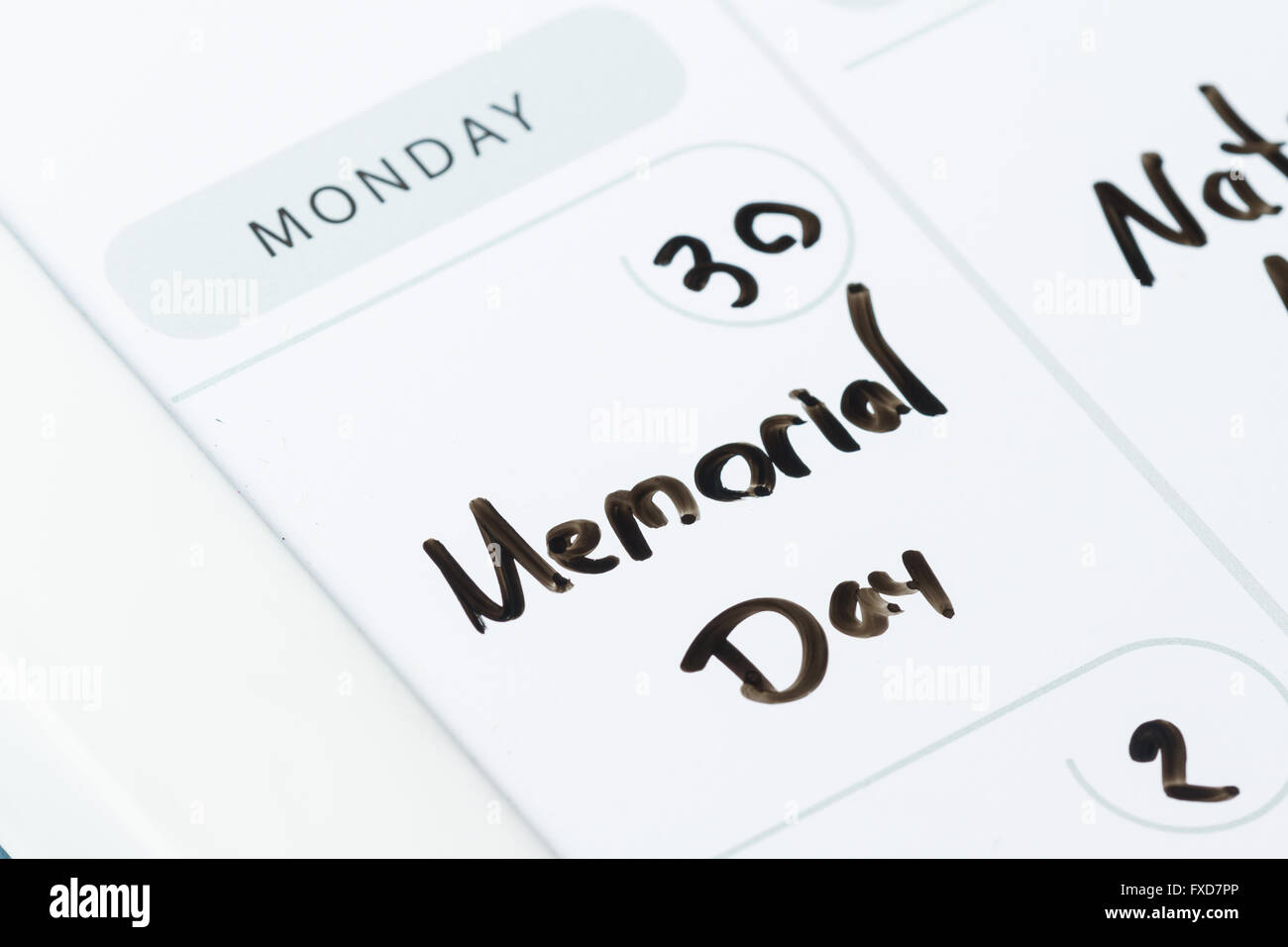 close up of a daily planner or calendar with a hand written message to ...