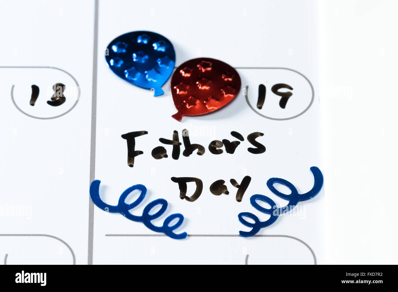 close up of a daily planner or calendar with a hand written message for ...