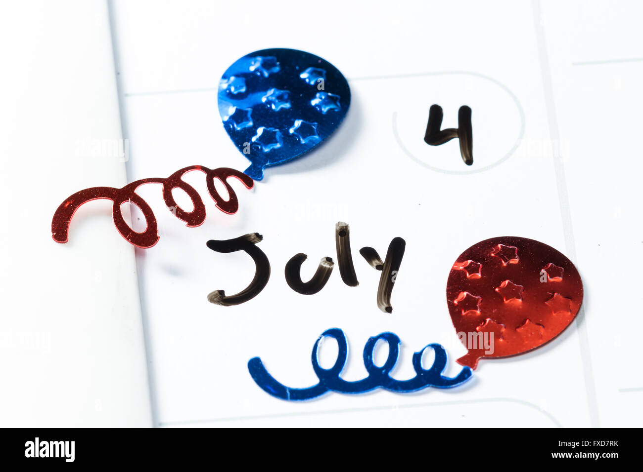 close up of a daily planner or calendar with a hand written message for ...