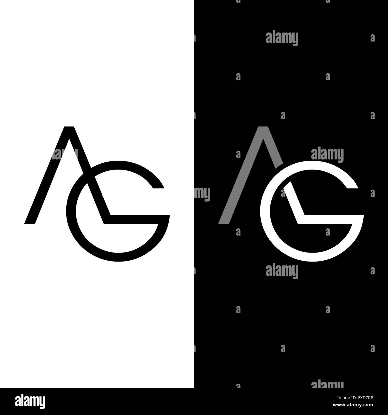 Initial AG Letter Logo Design Stock Photo - Alamy