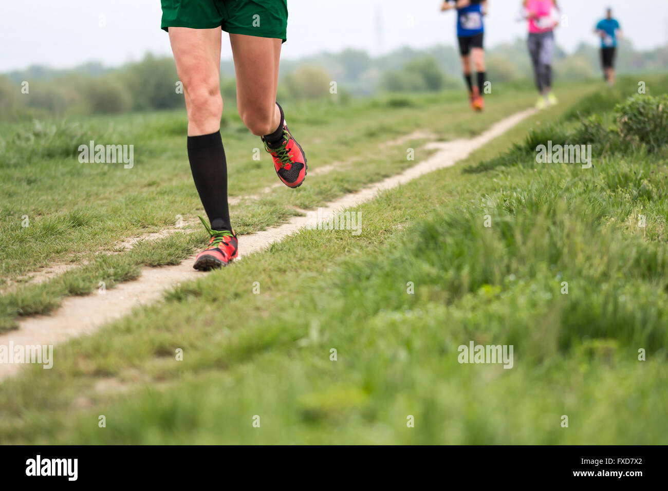 Outdoor marathon cross-country running fitness and healthy lifestyle ...