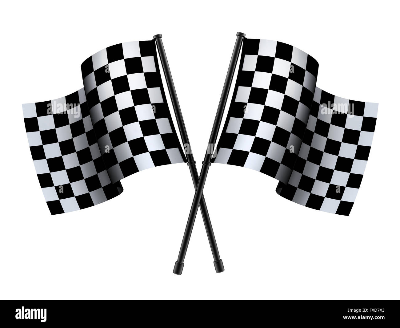 Checkered flag in rally Cut Out Stock Images & Pictures - Alamy