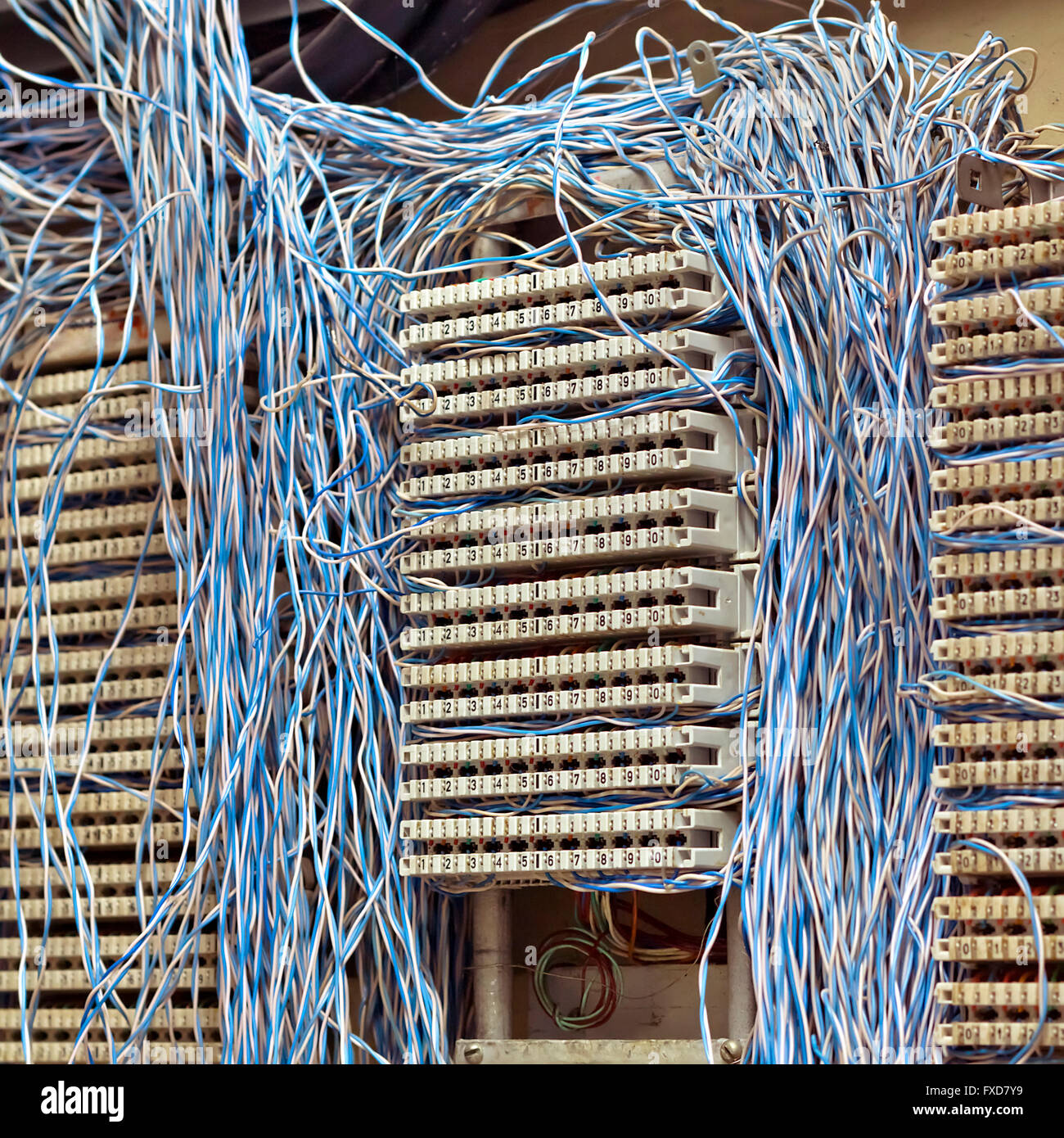 old telephone switchboard closeup Stock Photo - Alamy