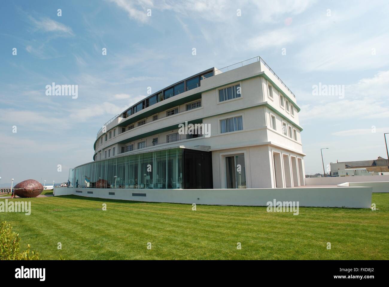 The frontage of the Midland Hotel, Morecambe, Lancs Stock Photo - Alamy