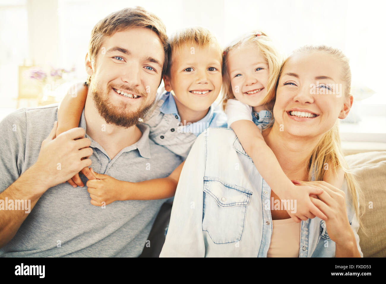 We are happiest family in the world Stock Photo - Alamy