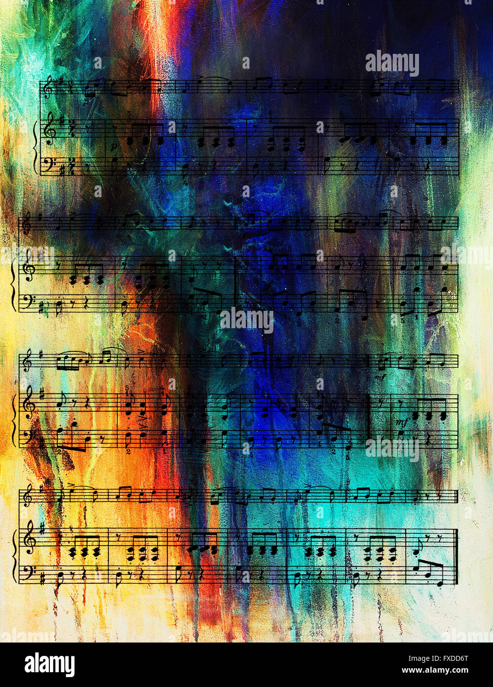 old music note and vintage effect, musical background Stock Photo - Alamy