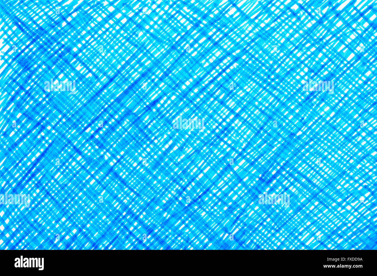 blue marker doodles on white paper background Stock Photo - Alamy