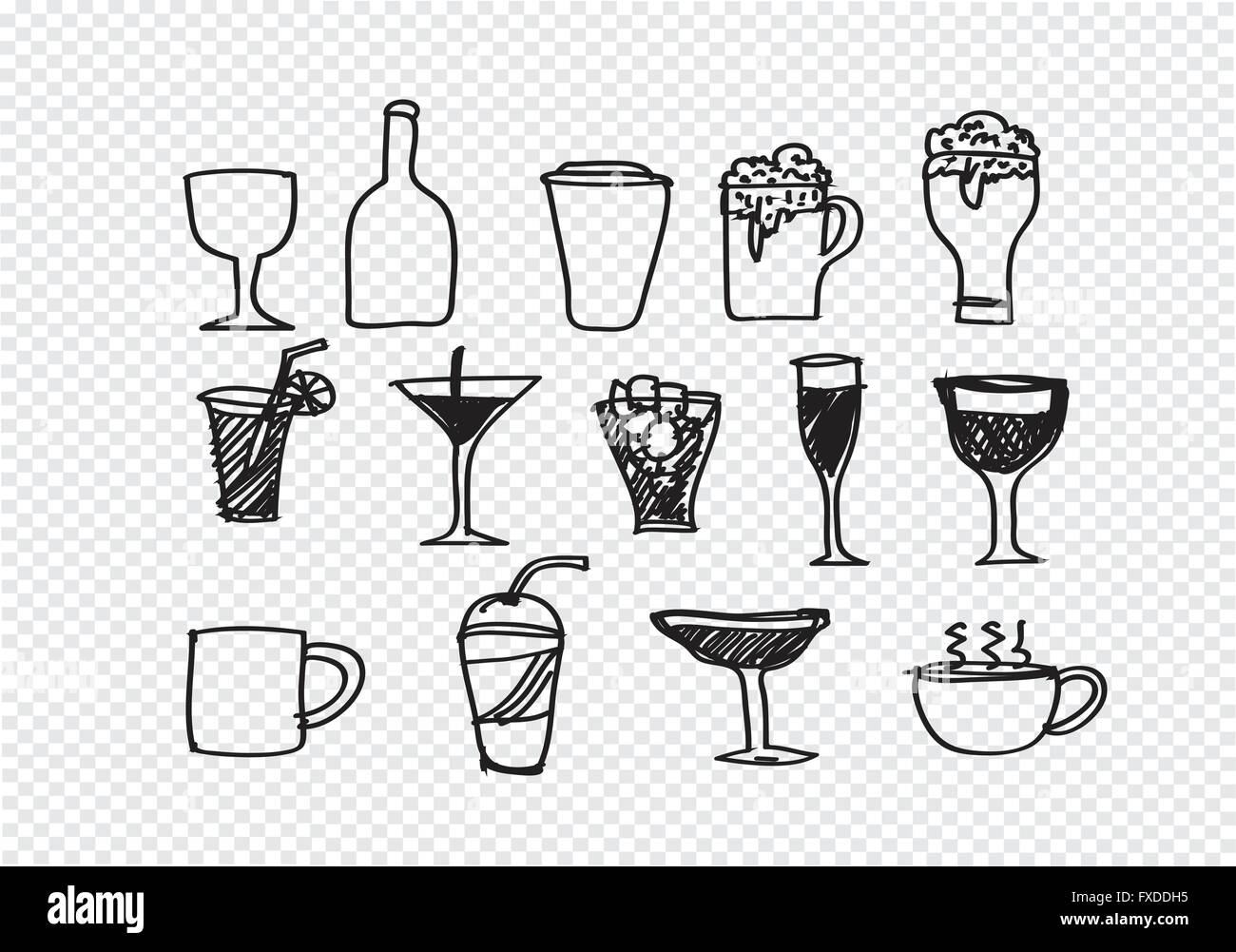 Drink beverage icons set Stock Vector Image & Art - Alamy