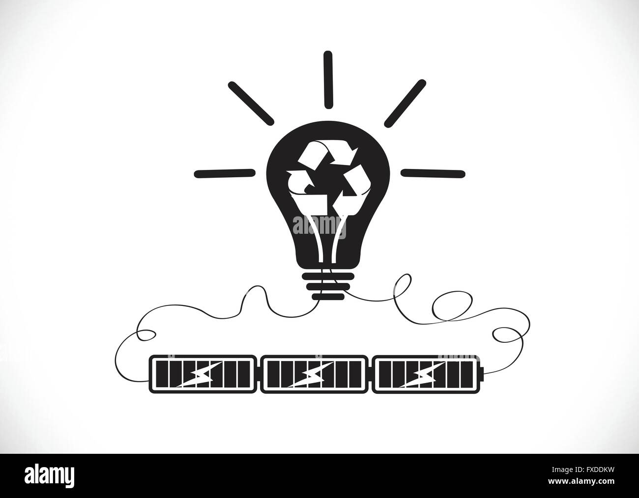 Light bulb Charging Battery Power Idea design Stock Vector Image & Art ...