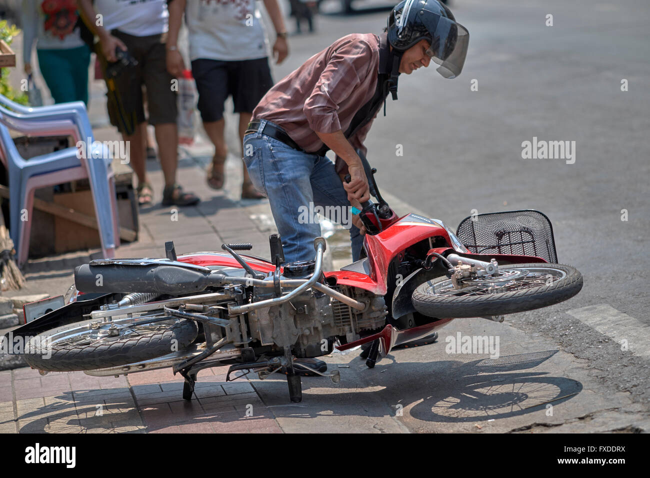 Motorbike accident hi-res stock photography and images - Alamy