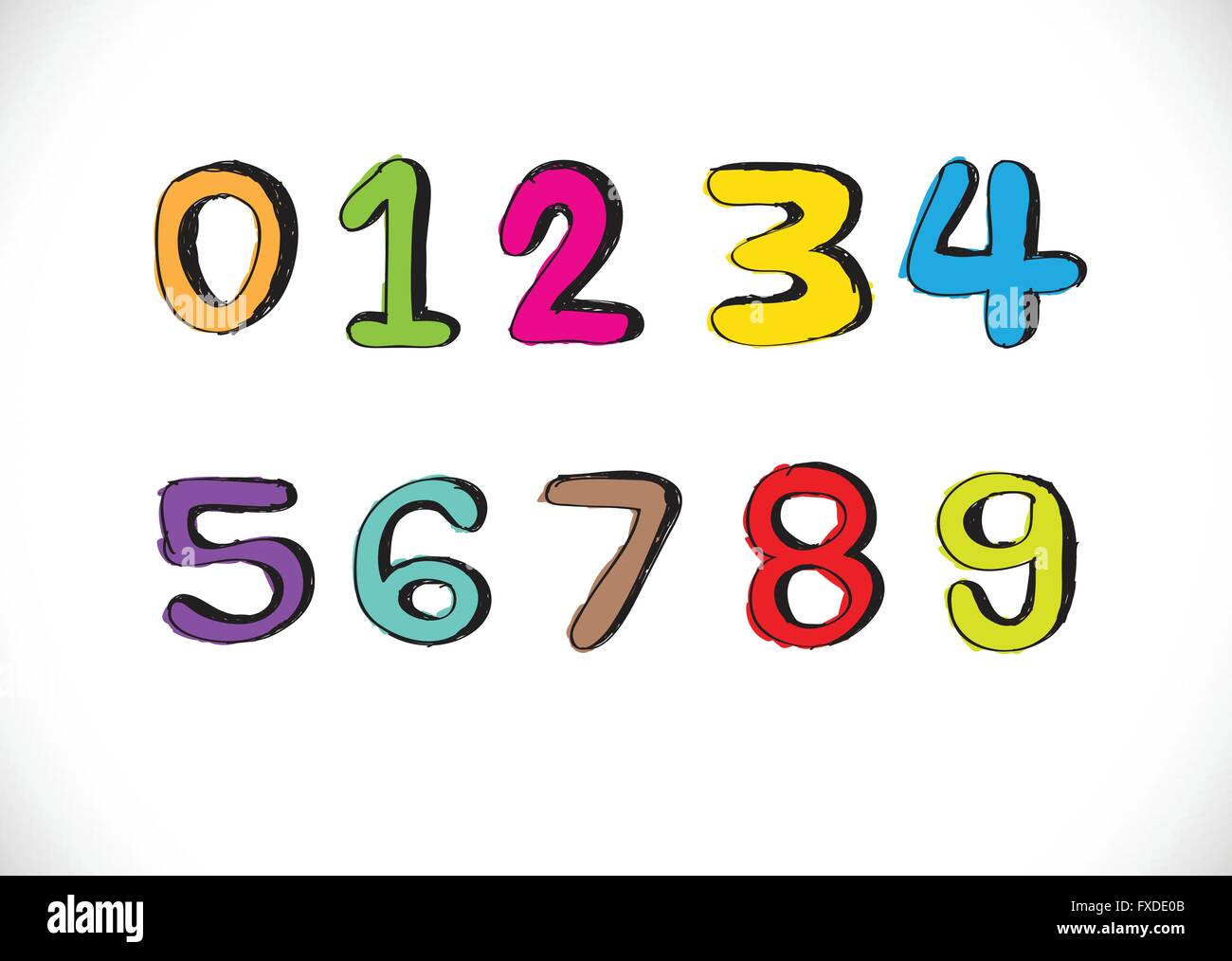 sketch numbers and mathematics symbols Stock Vector Image & Art - Alamy