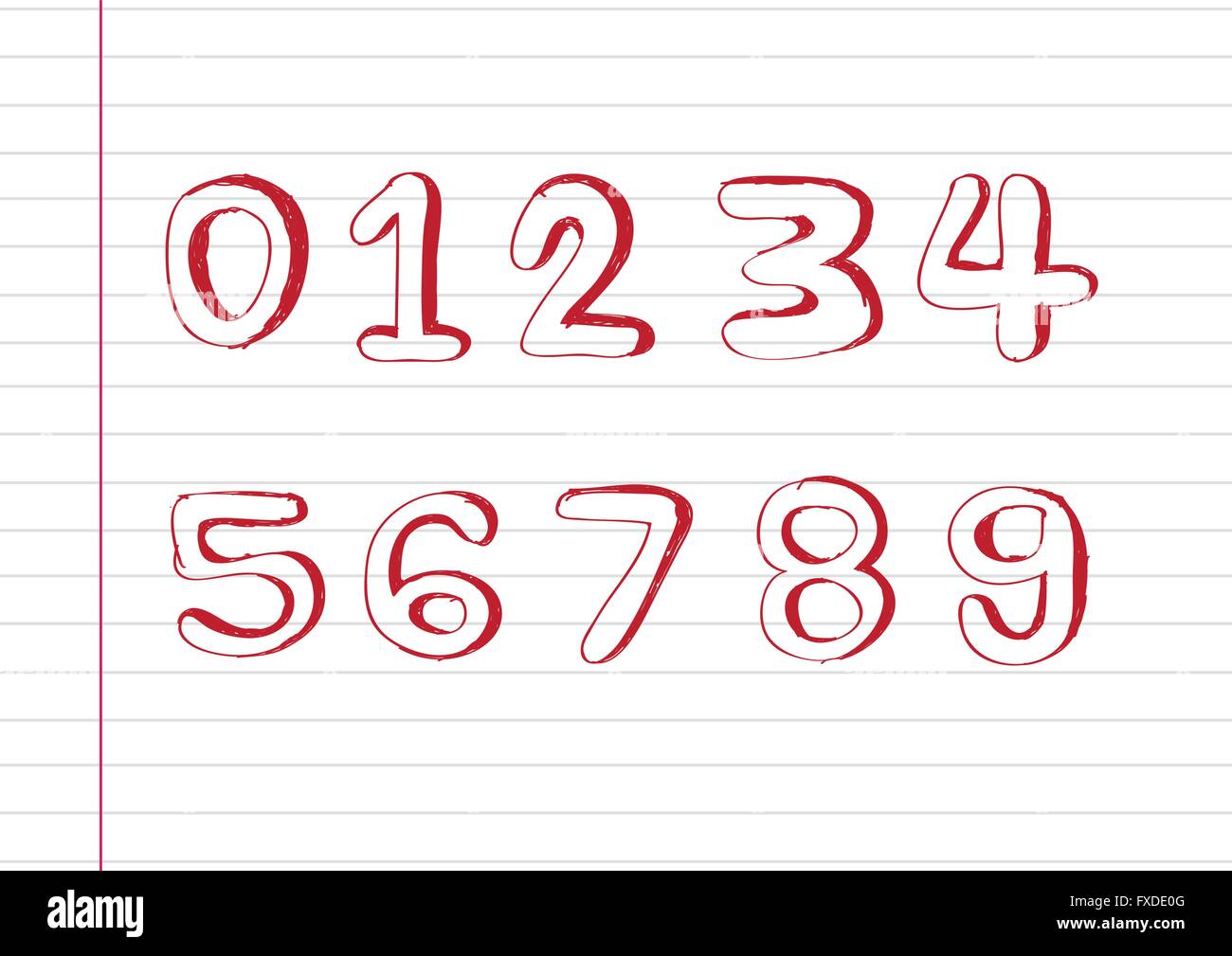 sketch numbers and mathematics symbols Stock Vector Image & Art - Alamy