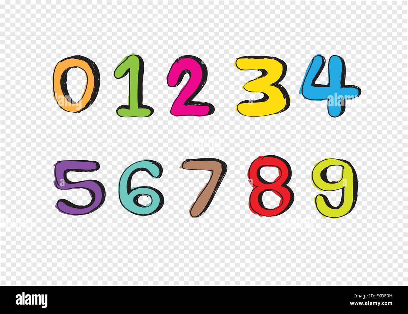 sketch numbers and mathematics symbols Stock Vector Image & Art - Alamy