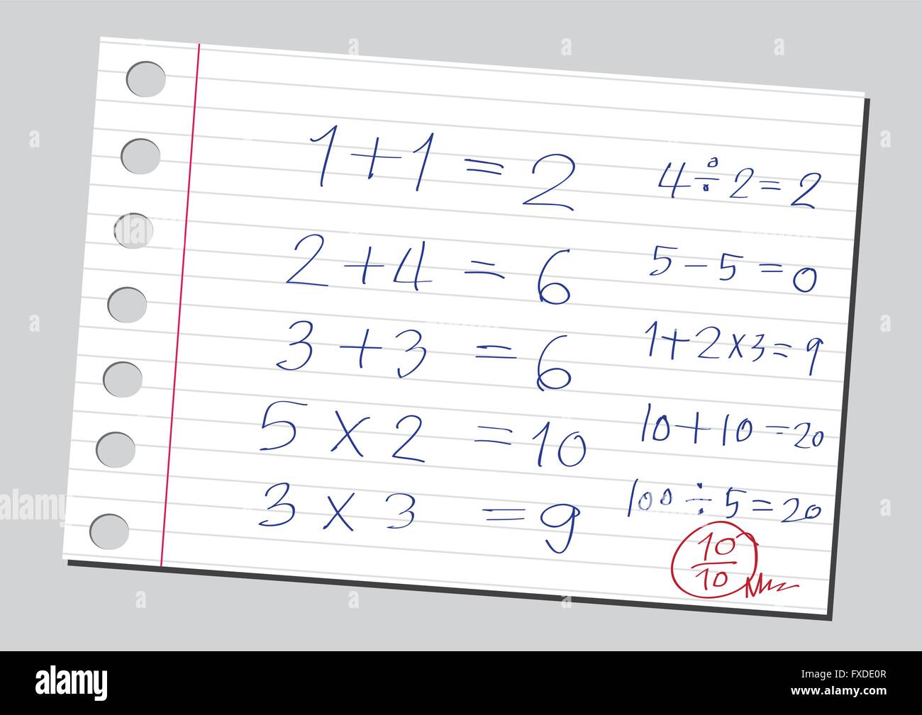 sketch numbers and mathematics symbols Stock Vector Image & Art - Alamy